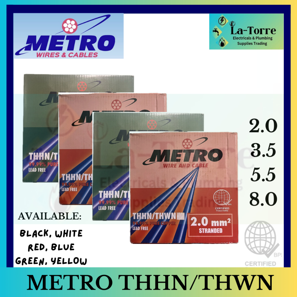 Metro Cable & Wire THHN/THWN (150mtrs) | Shopee Philippines