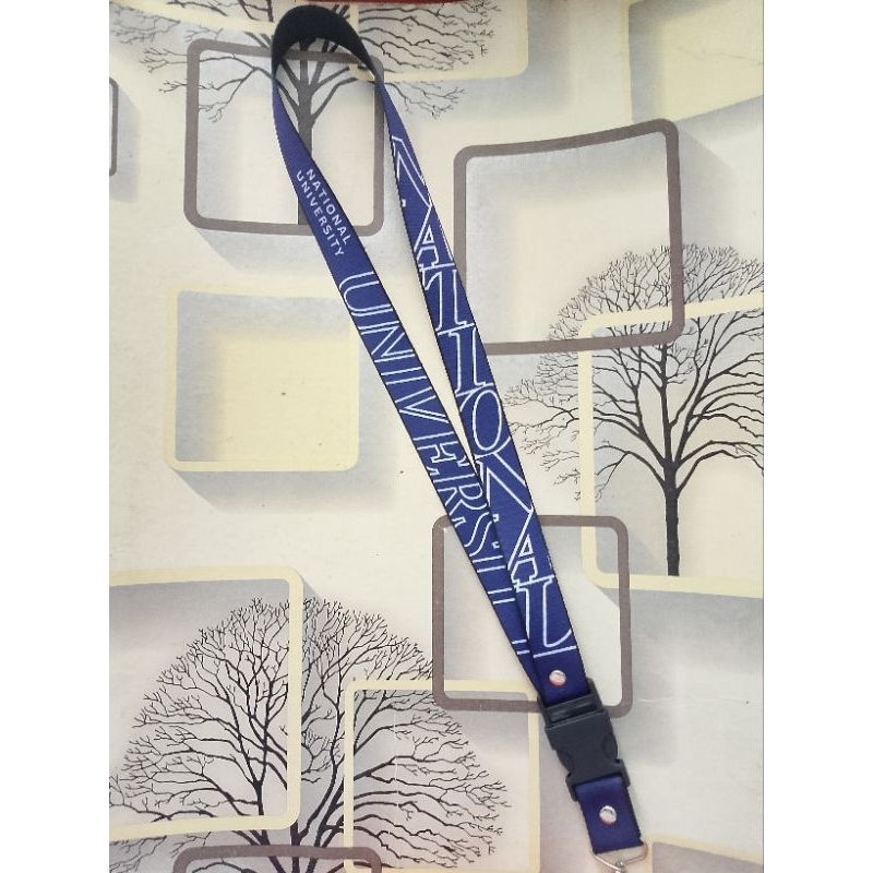 NATIONAL UNIVERSITY MINIMAL BLUE lanyards id sling id lace sling ...