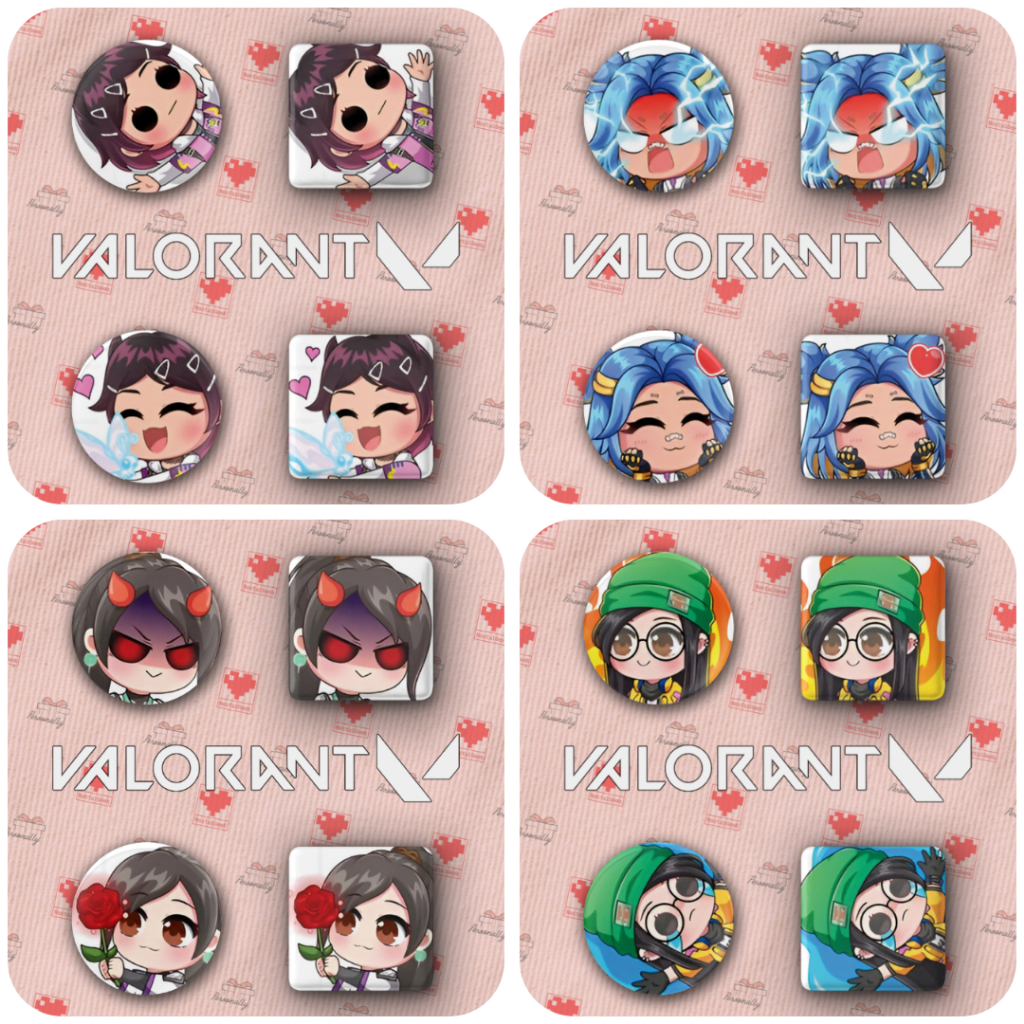 Valorant Buttons - GeekyButtons by NostalGeek version 1 | Shopee ...