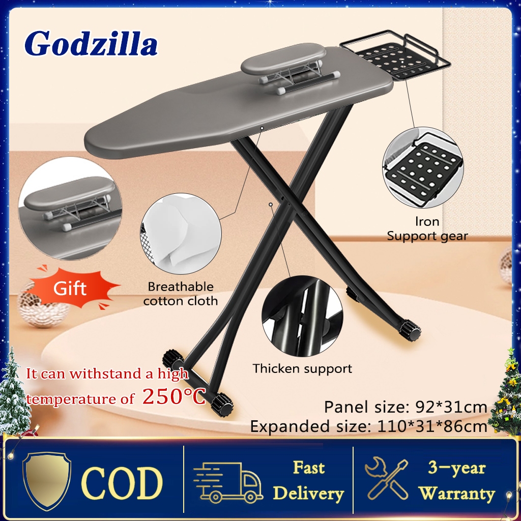 Ironing Board with Iron Rest Heat Resistant Cover Iron Board with Steam ...
