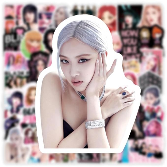 50pcs Black Pink Sticker Pack Waterproof-Scratchproof | Shopee Philippines