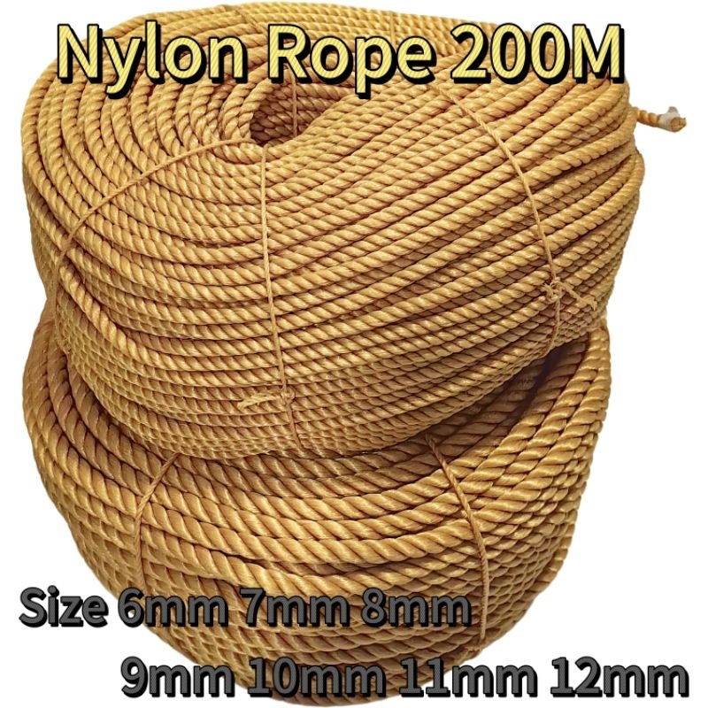 Customized Cut Nylon Rope 200meters 1 roll (6mm, 7mm, 8mm, 9mm, 10mm ...