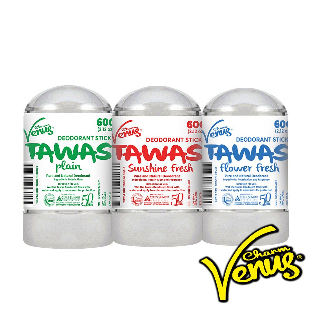 Venus Charm Pure Tawas Deodorant Stick (Natural Potash Alum) 3 x 60 gms ...