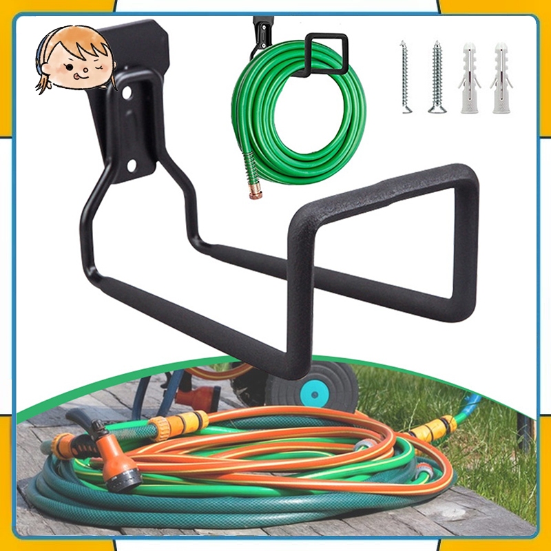 Heavy Duty Metal Hose Hanger Wall Mount Garden Hose Storage Hook ...