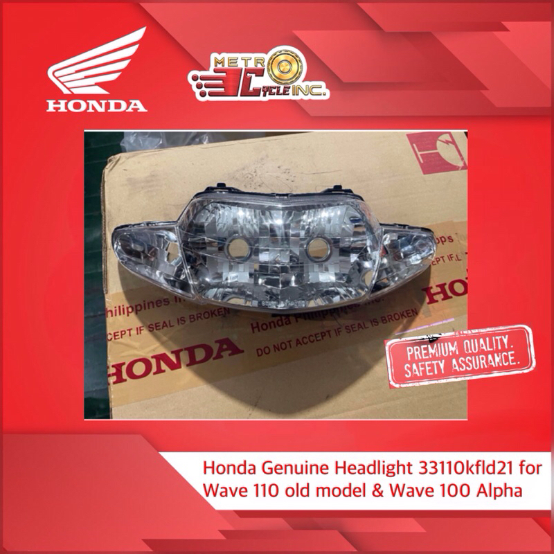 Honda Genuine Headlight 33110kfld21 for Wave 110 old model & Wave 100 ...