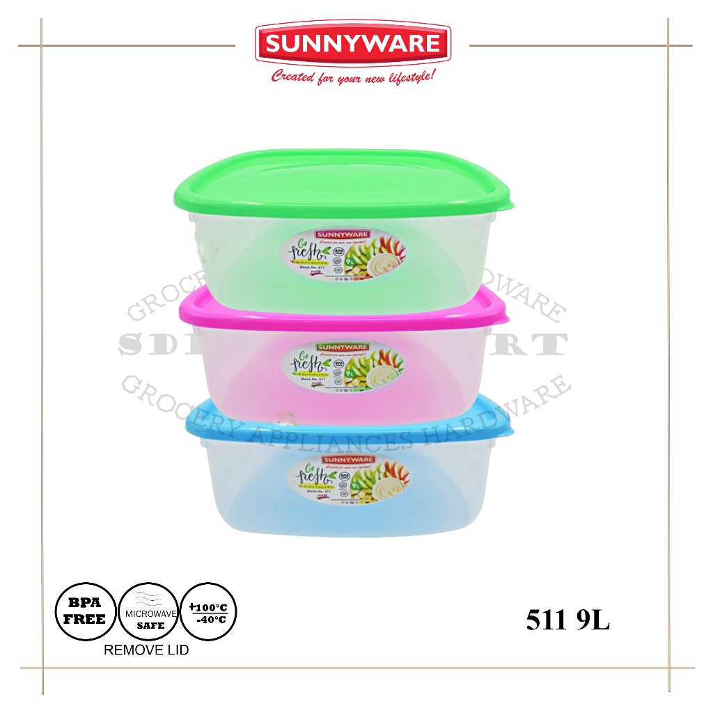 Sunnyware-Food Saver Go Fresh Food Container-9L-[511]-Blue Green PInk ...