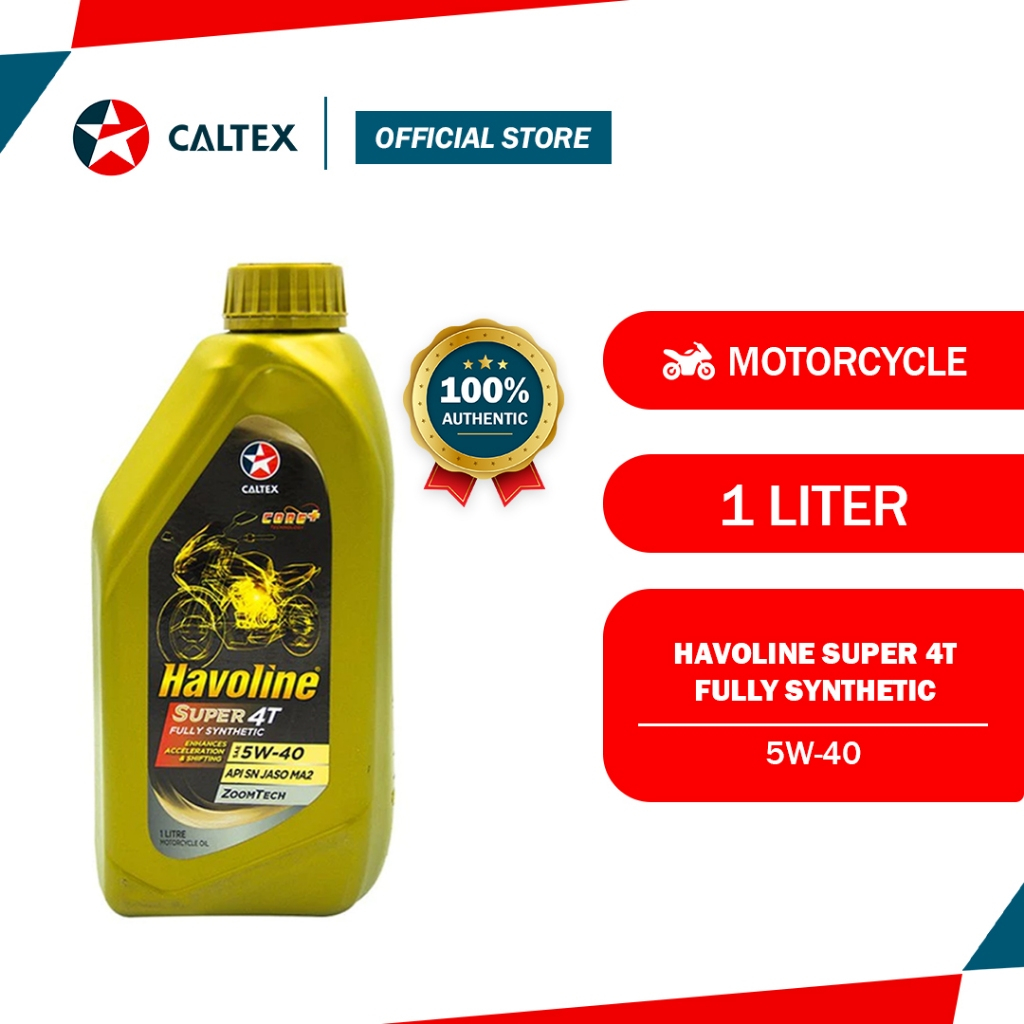 Caltex Havoline Super 4T Fully Synthetic 5W40 1 Liter | Shopee Philippines