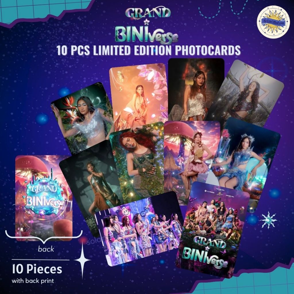 10 pcs Unofficial Bini Grand Biniverse Laminated Photocards Back to ...