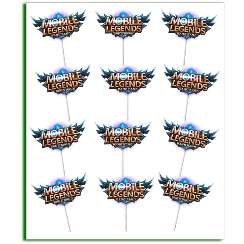 Mobile Legend Cake and Cupcake Topper ( MACHINE CUT WATERPROOF ...