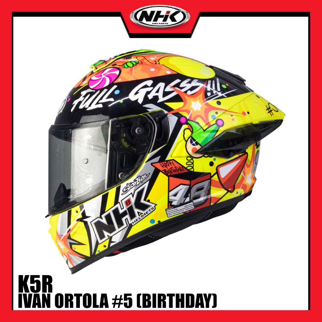 NHK Helmets K5R - Ivan Ortola # 5 Full Face Dual Visor Helmet | NHK Helmets | Shopee Philippines