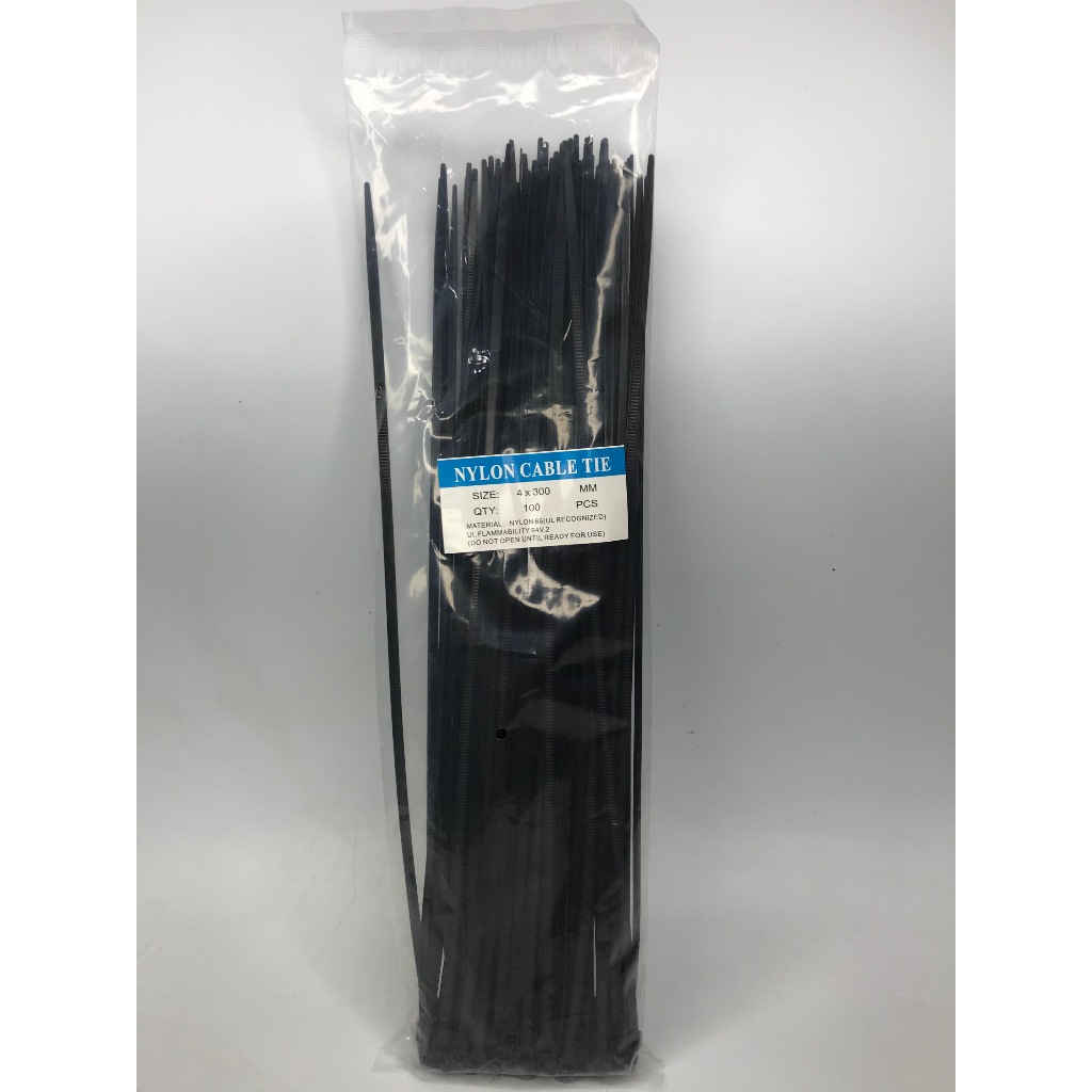 CABLE TIE NYLON, 12 inches 4x300mm, 100pcs per pack | Shopee Philippines