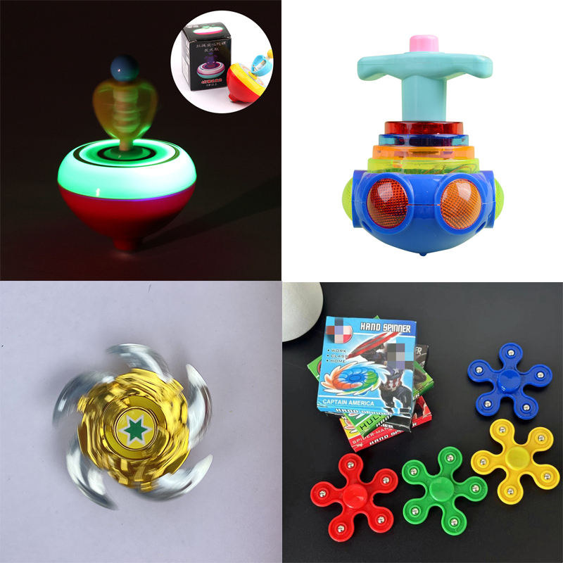 Spinning Gyro Light Top Kids Toy Pressure Top Spinning Top with Lights ...