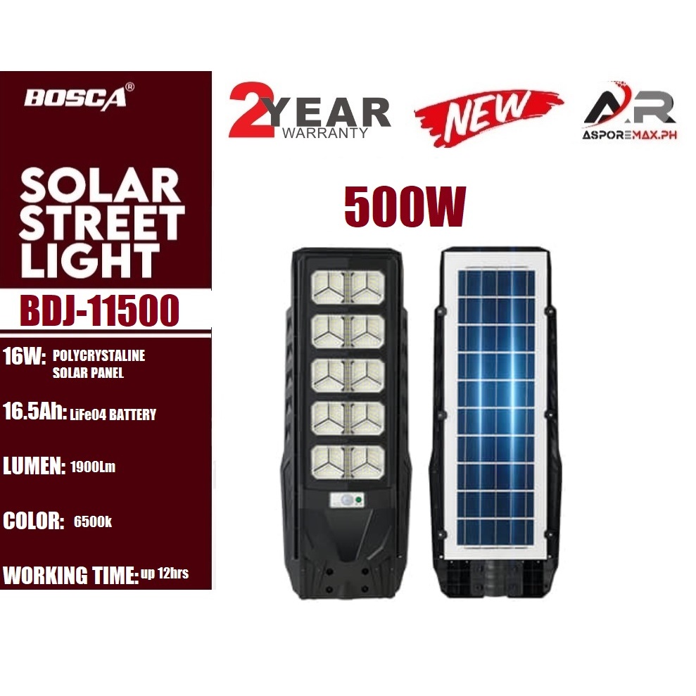 BOSCA Solar Street Light IP67 Waterproof Solar Light with Solar Panel ...