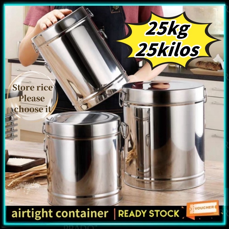 rice keeper storage 25kg stainless rice dispenser 25kls/25kilos ...