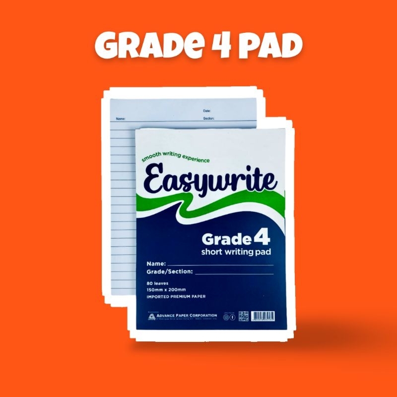 Grade-4 Advance Easywrite Paper 80 Leaves per Pad High School Supplies ...