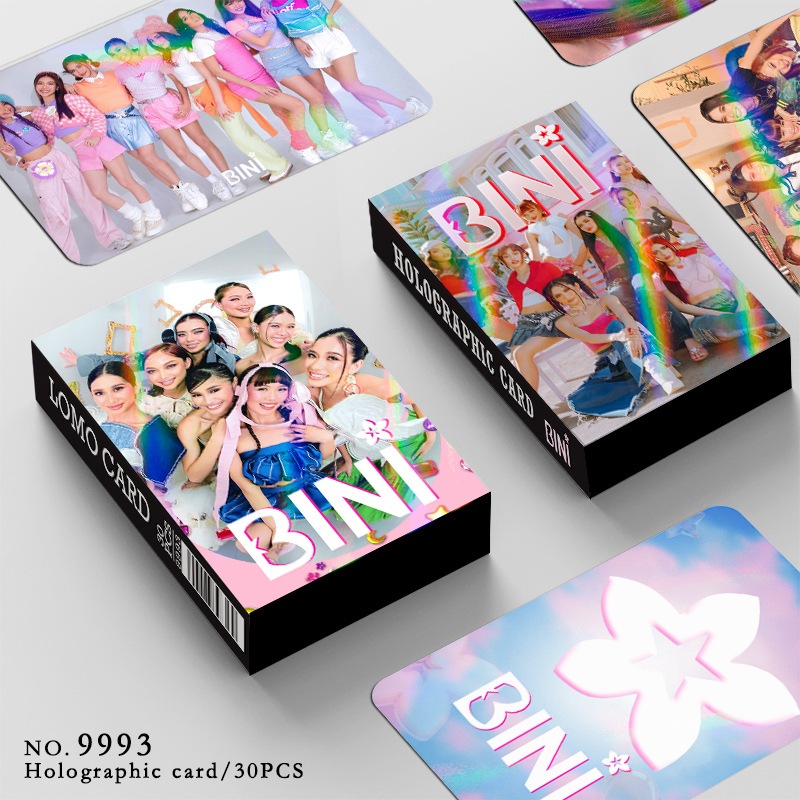 30Pcs/box BINI Holographic Postcards KPOP Album Lomo Card Laser ...