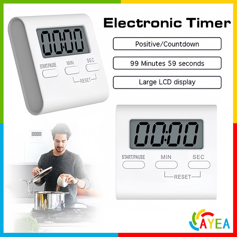 Kitchen Cooking Timer Mini Electronic Timer Count Down Study Alarm Magnetic Builtin Speaker ...