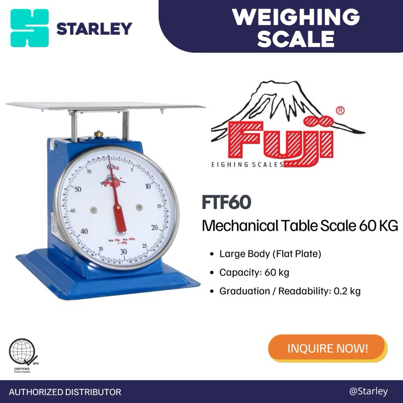 FUJI Weighing Scale 60KG with Flat Plate FTF60 (Starley Appliance ...
