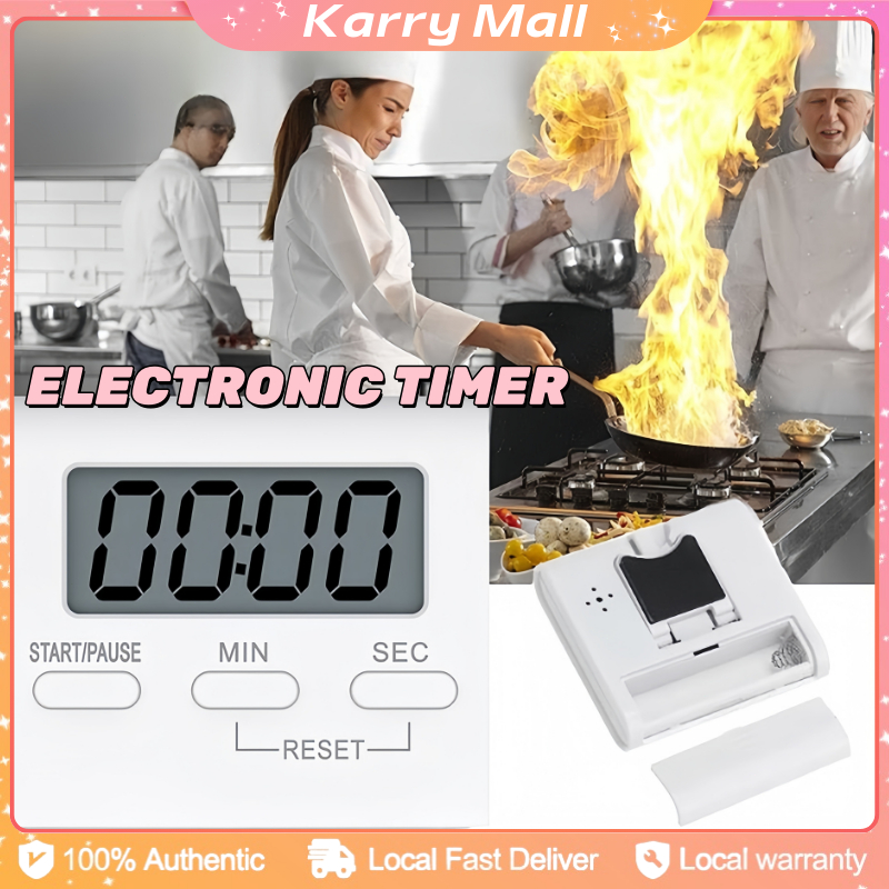 Kitchen Cooking Electronic Timer Digital LCD Study Timer Stopwatch ...