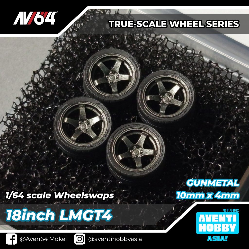 1/64 Wheelswap LMGT4 GUNMETAL ( 10mm x 4mm ) | Shopee Philippines