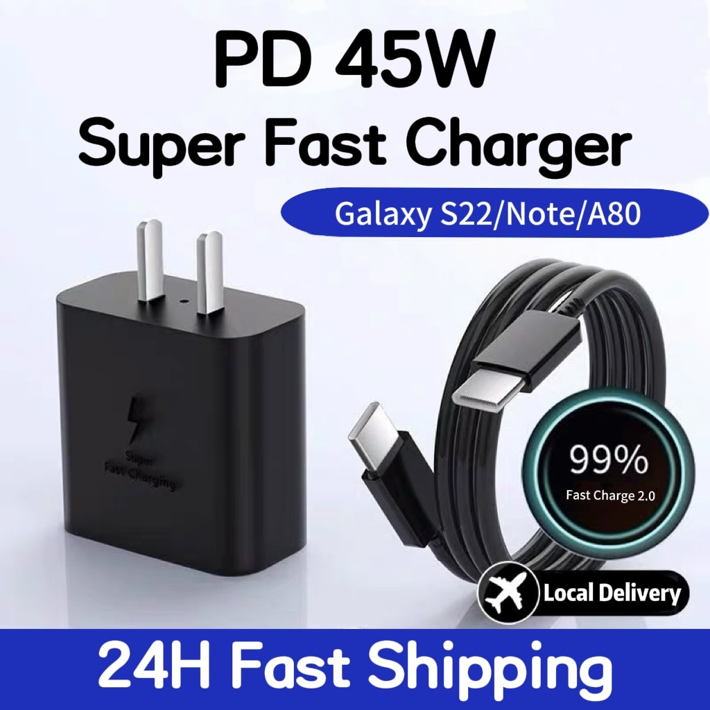 45W Super Fast Charger USB-C Quick Charge Type-C To Type C Charger ...