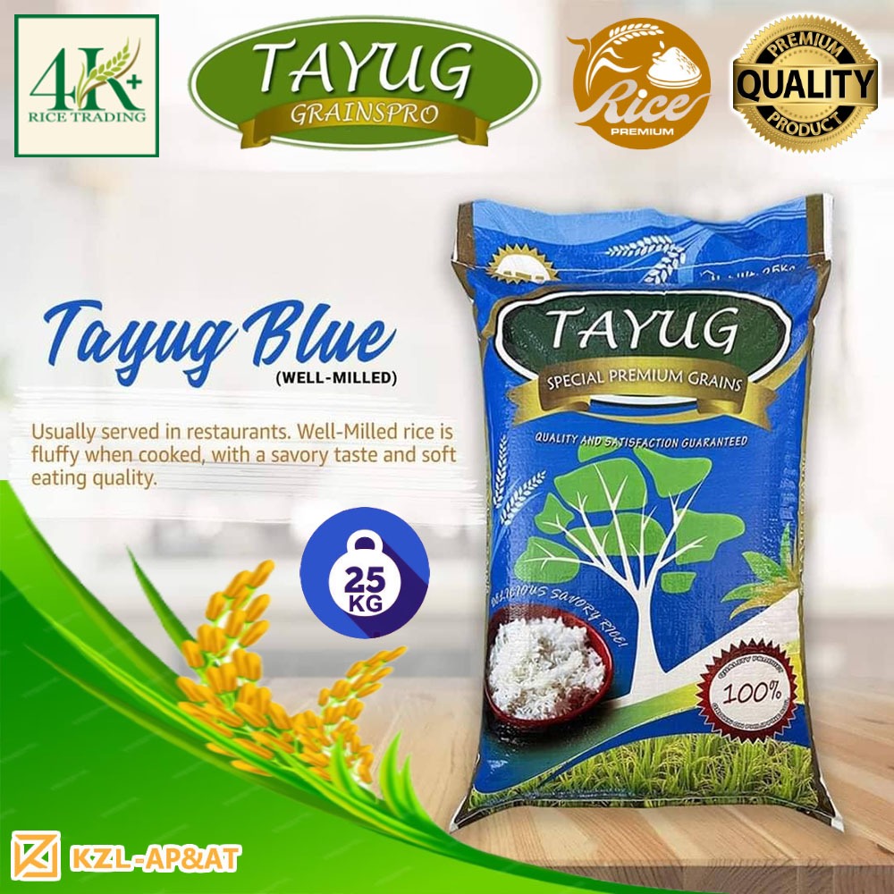 KZLA Tayug Blue Well-Milled Rice, 25kg | Shopee Philippines