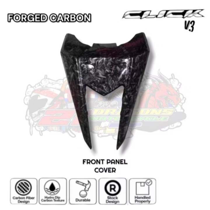 HONDA CLICK V3 FRONT PANEL FORGE CARBON | Shopee Philippines