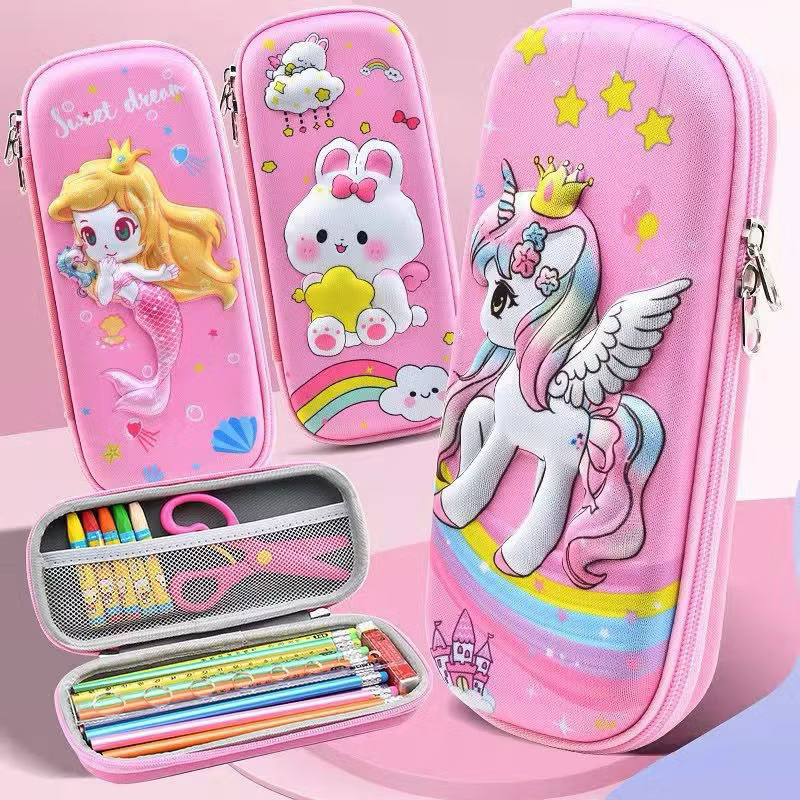 3D Cartoon Pencil Case Pencil case for Kids School Students | Shopee ...