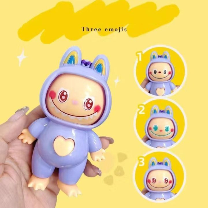 Labubu Keychain Face Changing Doll Bag Charm Small Purse Charm Funny ...