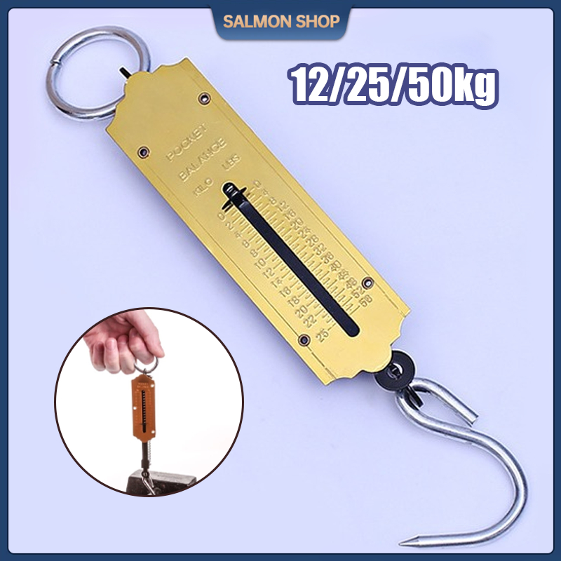 12/25/50kg Spring Scale Pocket Scale Portable Hanging Scale OB Bag ...