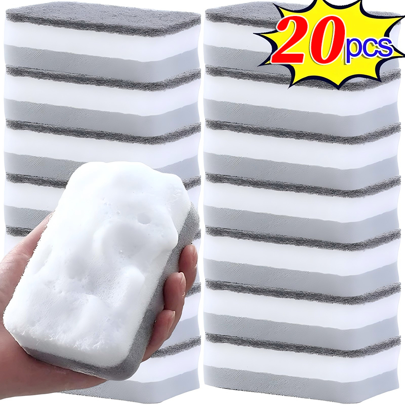 5/10/20Pcs Double-sided Cleaning Sponge/Cleaning Cloth Scouring Pad ...