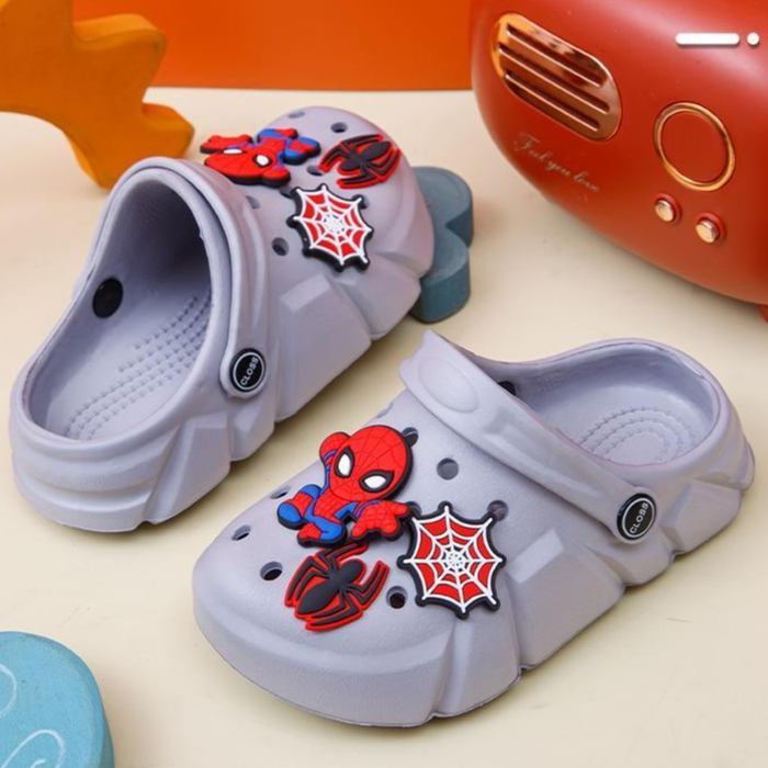 𝐂𝐋𝐎𝐒𝐒.𝐏𝐇 Children Fashion Soft Breathable Clogs Spider Design Clogs ...