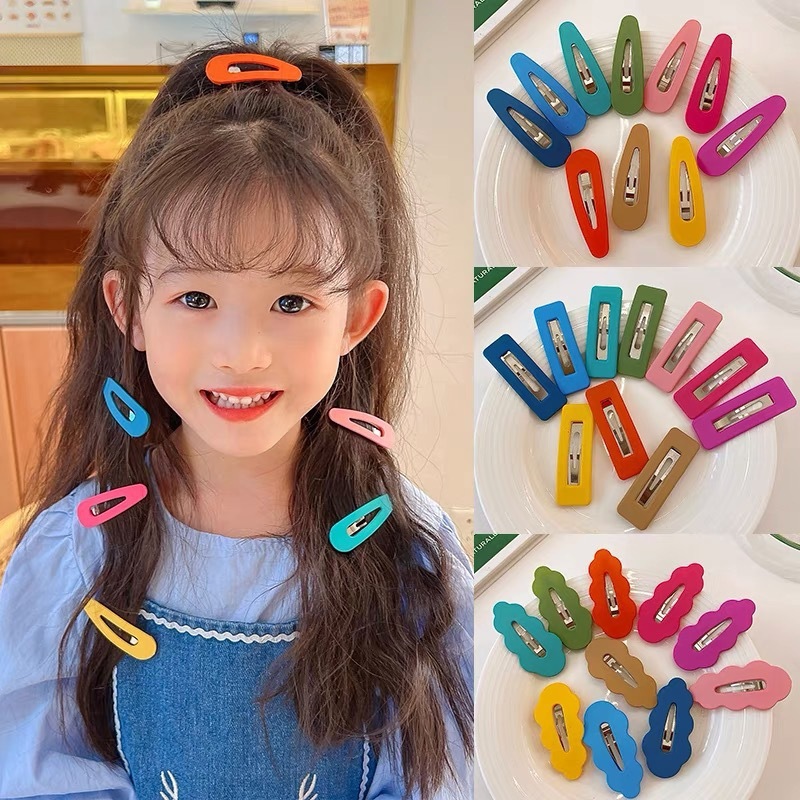 SJW RANDOM 5PCS Resin Geometric Rectangle Hair Clips Candy Color ...