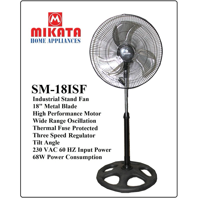 BRAND NEW MIKATA SM-18 ISF 18 inch INDUSTRIAL STAND FAN | Shopee ...