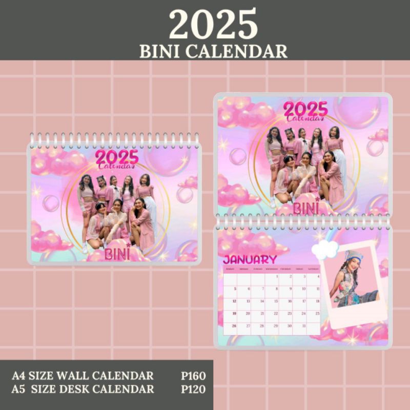 2025 CALENDAR BINI THEMED | Shopee Philippines