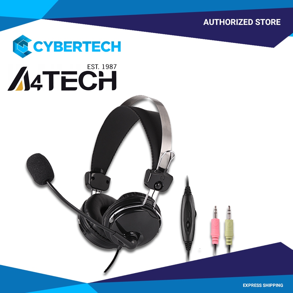 A4Tech Comfort Fit Stereo Headset Hs-7p Black | Shopee Philippines