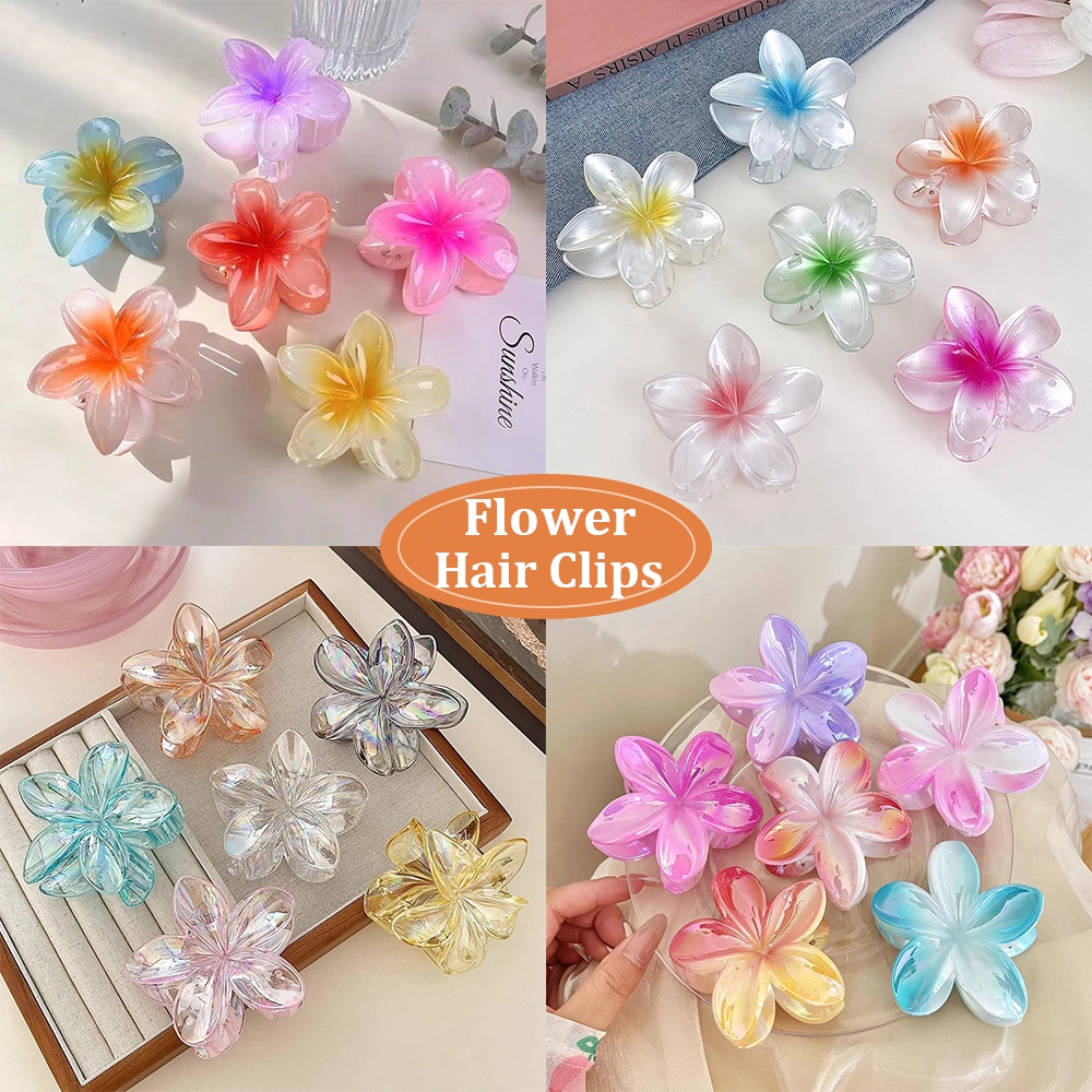 1/3/6pcs/set Hawaiian Flower Hair Clip Set for Women Elegant Hair Clamp ...