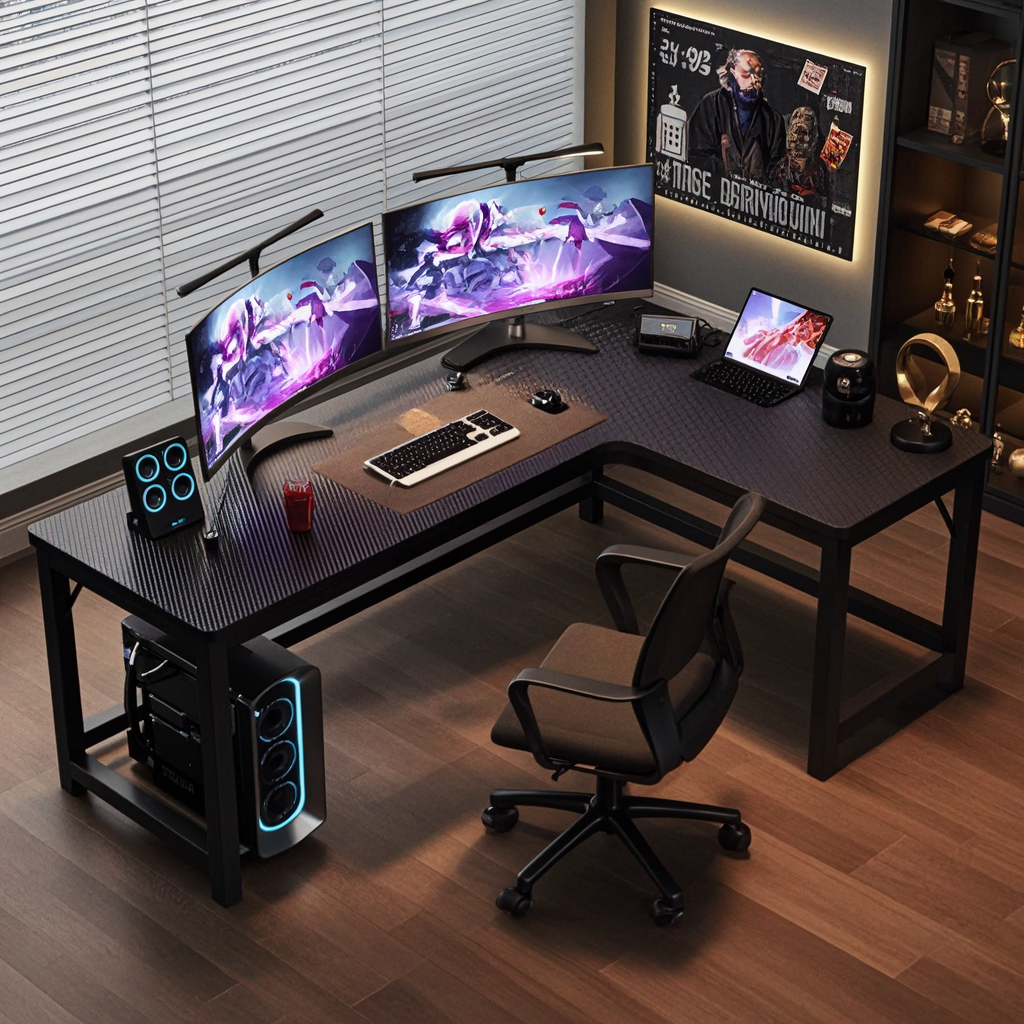 STARTER Corner Computer Table L-Shaped Computer Table Right Corner ...