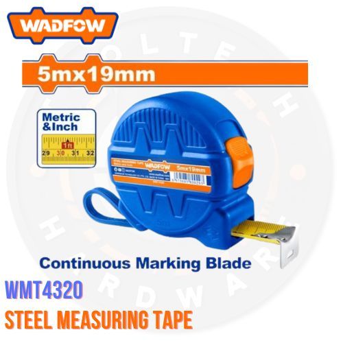 TOOLTECH WADFOW STEEL MEASURING TAPE 5mX19mm WMT4320 | W-HANDTOOLS ...