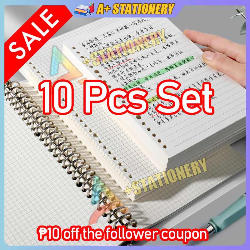 【On Hand】10PCS A5/B5/A4 Refill pages/ loose leaf Notebook binder Refill (60 leaves) | Shopee ...