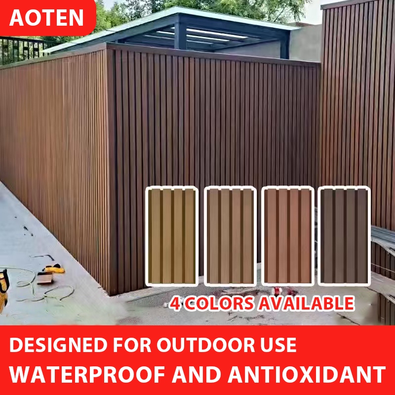 【Outdoor use】WPC Wall Panel Wood Wallpaper Waterproof Grille Design ...