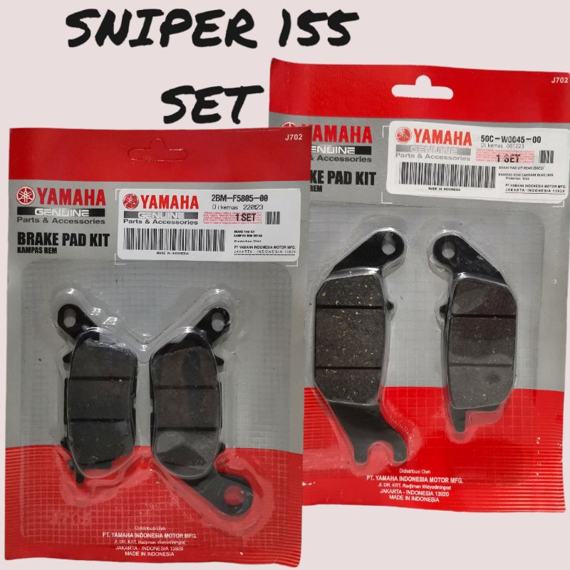 Sniper Set - Yamaha Brake Pad (2BM+50C) for Sniper King MXi 150 ...