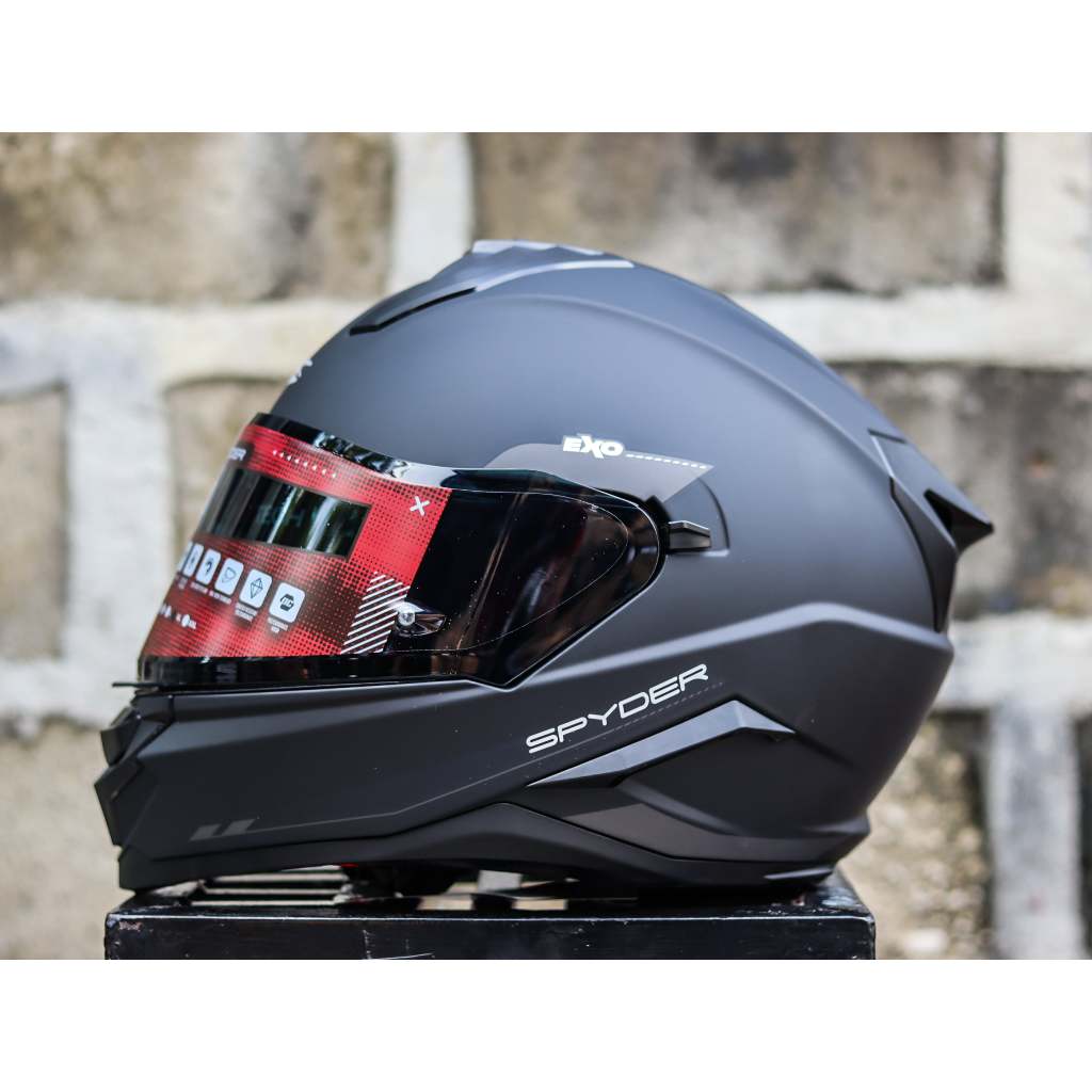 SPYDER HELMET EXO PD 3401M S MATTE BLACK GRAY SO V2 DUAL VISOR | Shopee ...