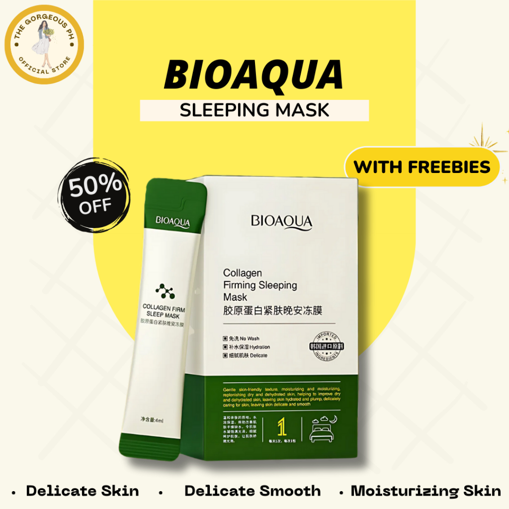 BioAqua Collagen Firming Mask 20pcs For Glowing and Firm Skin. | Shopee ...