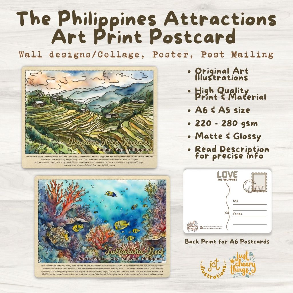 The Philippines Art Print Postcards 280gsm High Quality Print for Wall ...