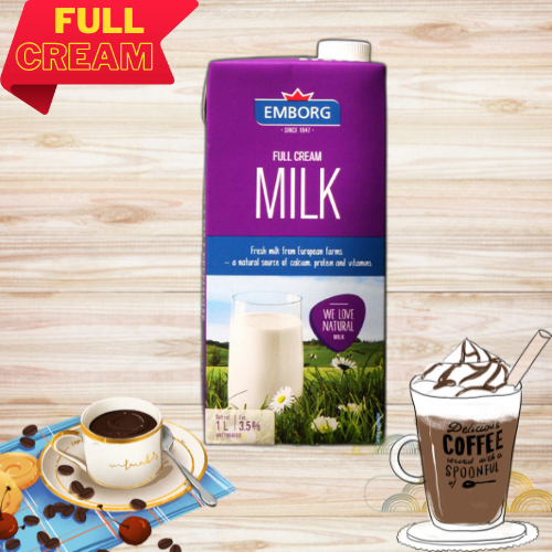 Emborg Full Cream Milk 3.5% (1L) - x6 x9 x12 Bundle Options Available ...