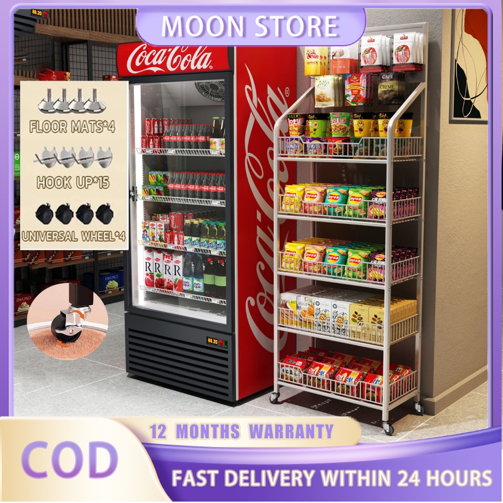 Supermarket Store Snack Rack 5 Tier Display Grocery Organizer Rack ...