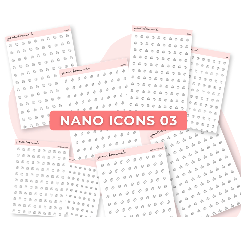 Planner [nano icons] Stickers - Kawaii 03 | Shopee Philippines