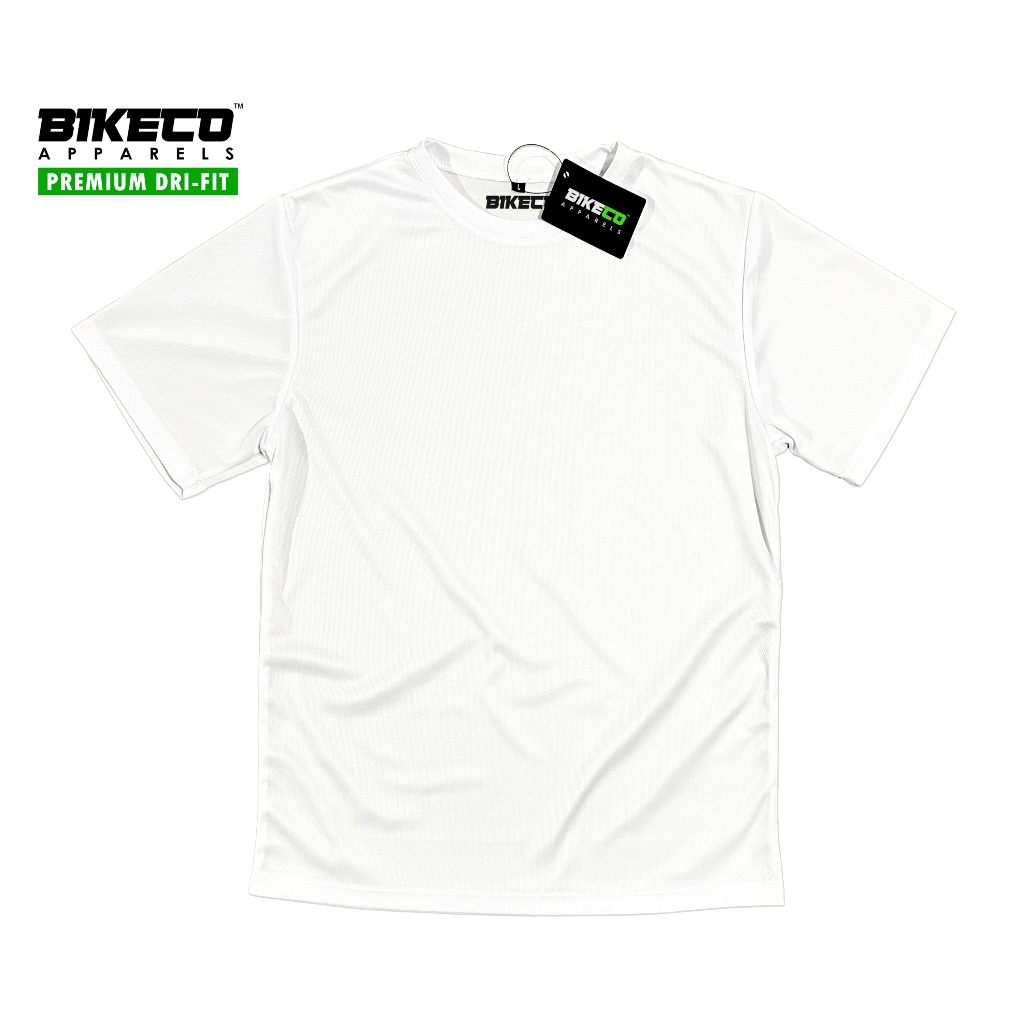 Bikeco Premium Dri-Fit Shirt | Plain White Cycling Dri-Fit Shirt - Men ...