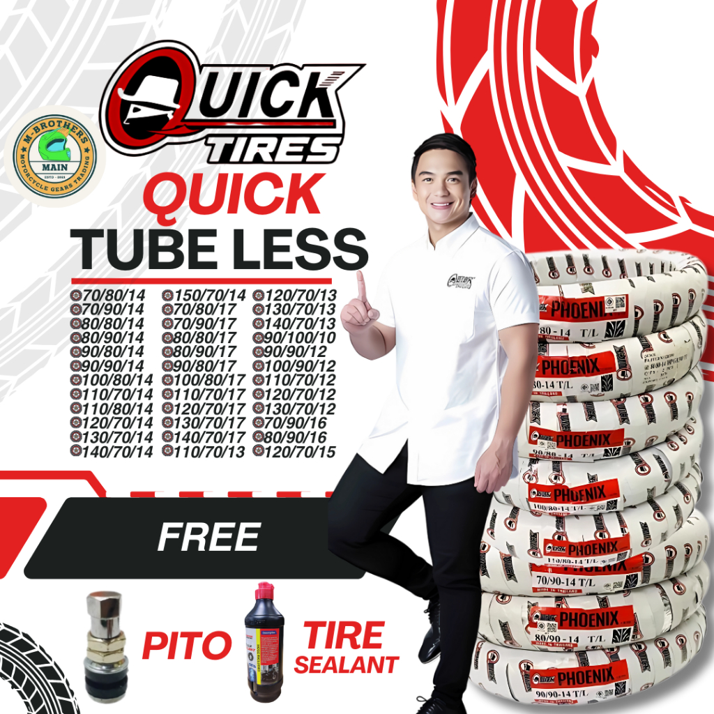 QUICK TIRE - Phoenix Tubeless Promo Free Pito and Tire Sealant | Shopee ...